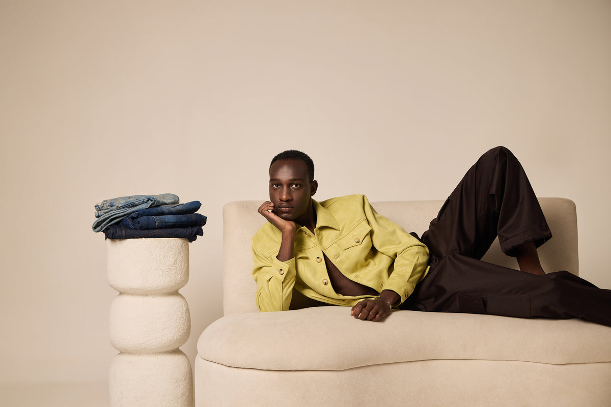 Butter Suede Trucker Jacket – Perlo Studios
